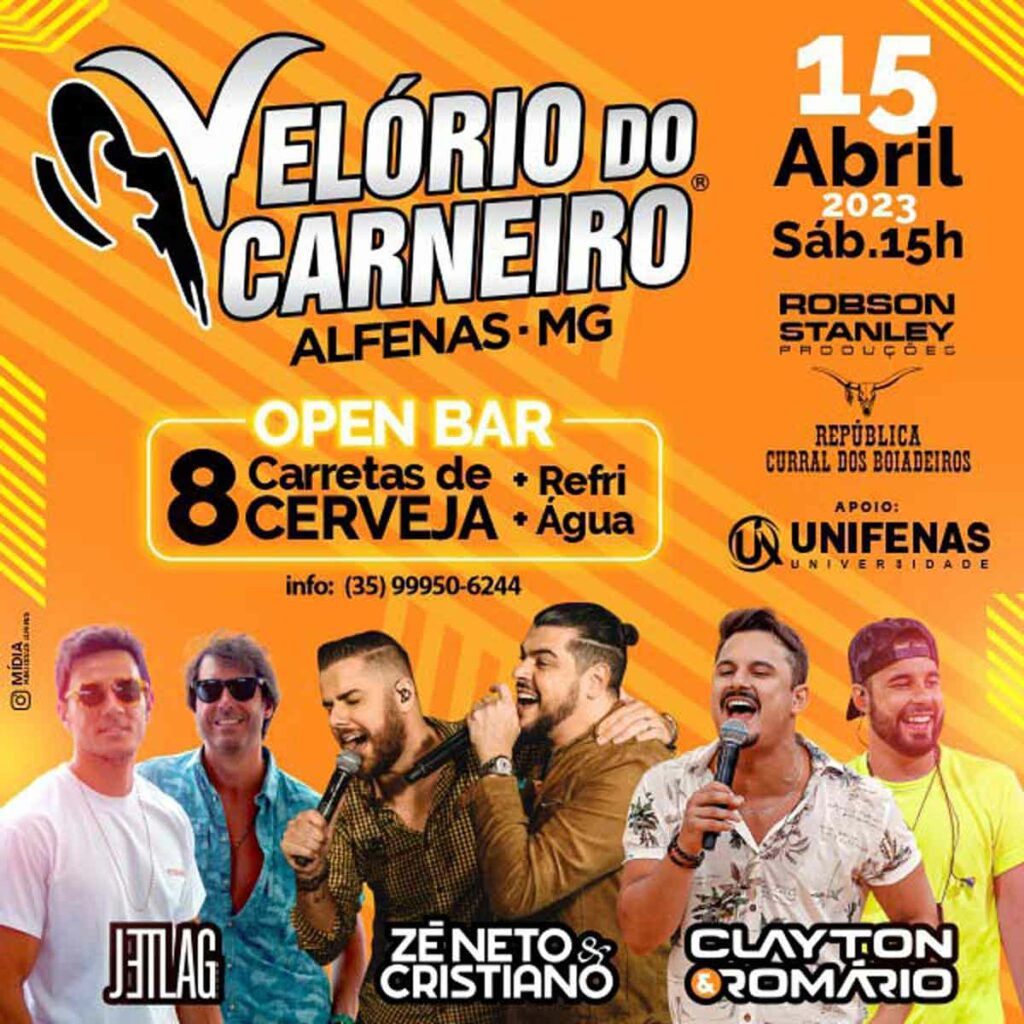 Programação e ingressos para o Velório do Carneiro em Alfenas - Ache Festas